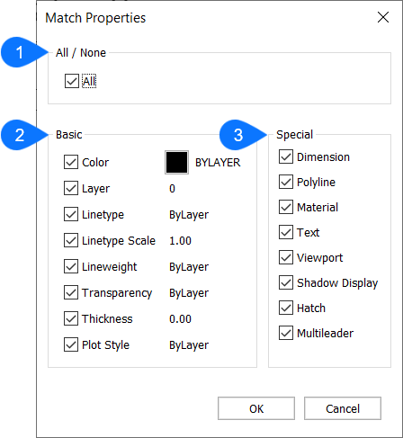 MATCHPROP [プロパティコピー] - BricsCAD Lite & Pro | Bricsys Help Center